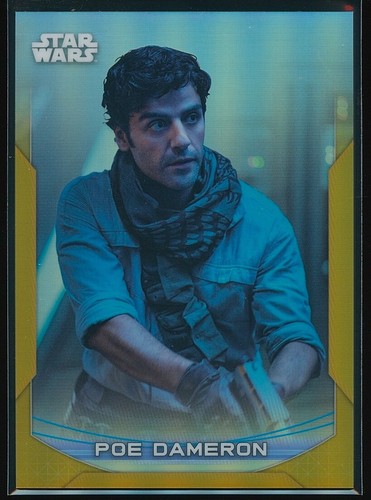 Poe Dameron 2020 Topps Star Wars Chrome Perspectives Gold Refractor 32/ ...