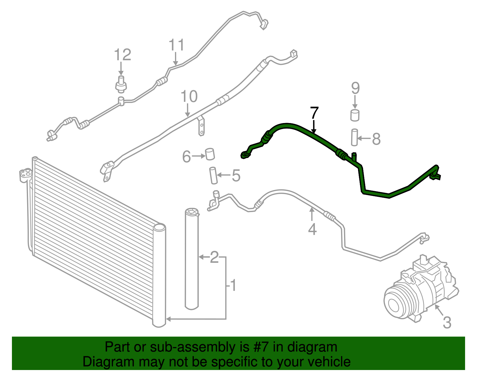 bmw 64539253594 genuine oem factory original suction pipe for sale ...