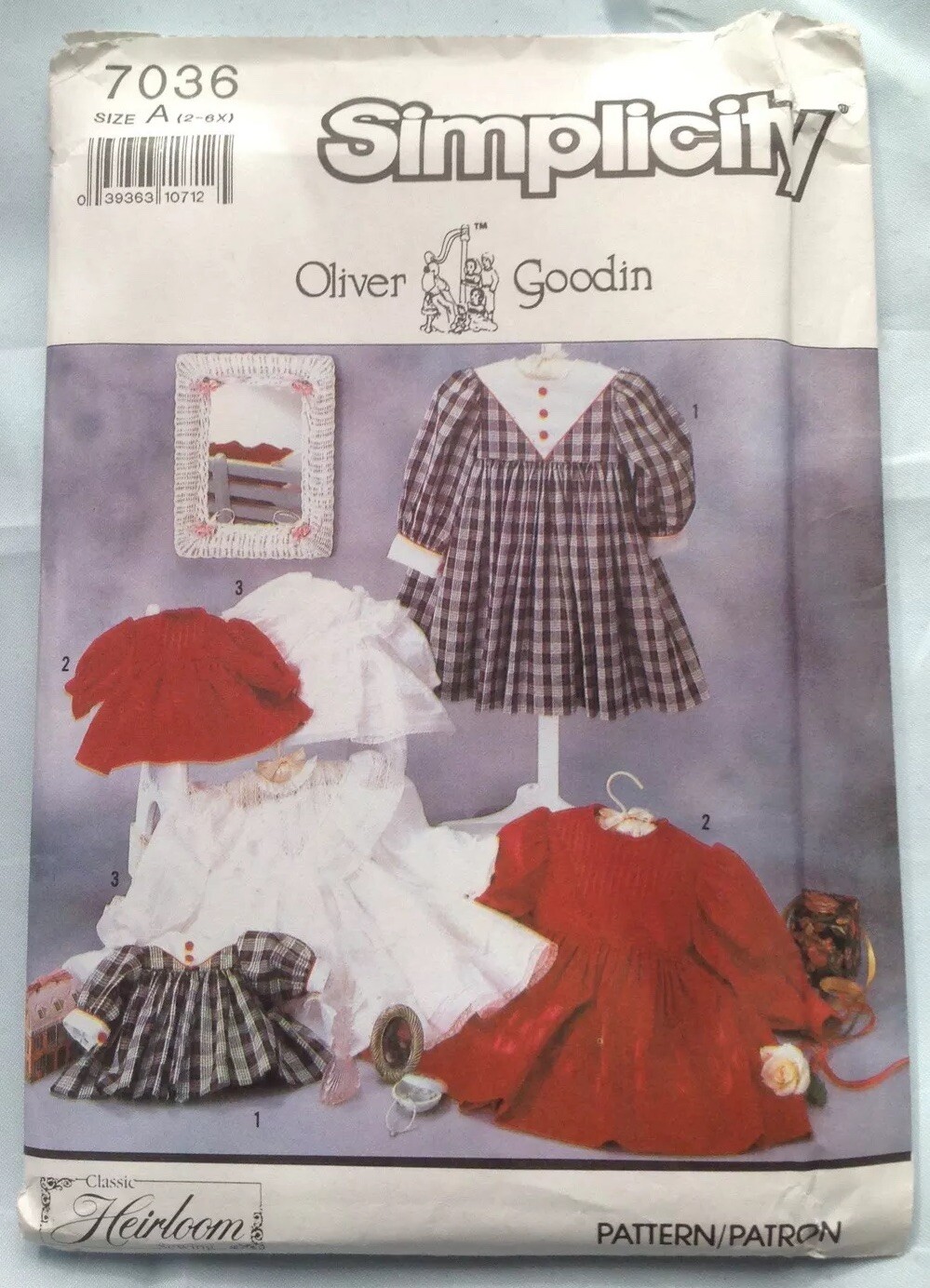VTG Simplicity 7036 Oliver Goodin Child's & Doll's Dresses with Trim ...