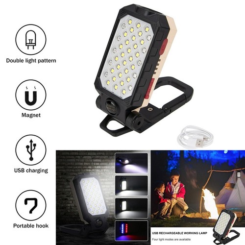 Portable COB LED Work Light Car Garage Magnetic Rechargeable Torch ...