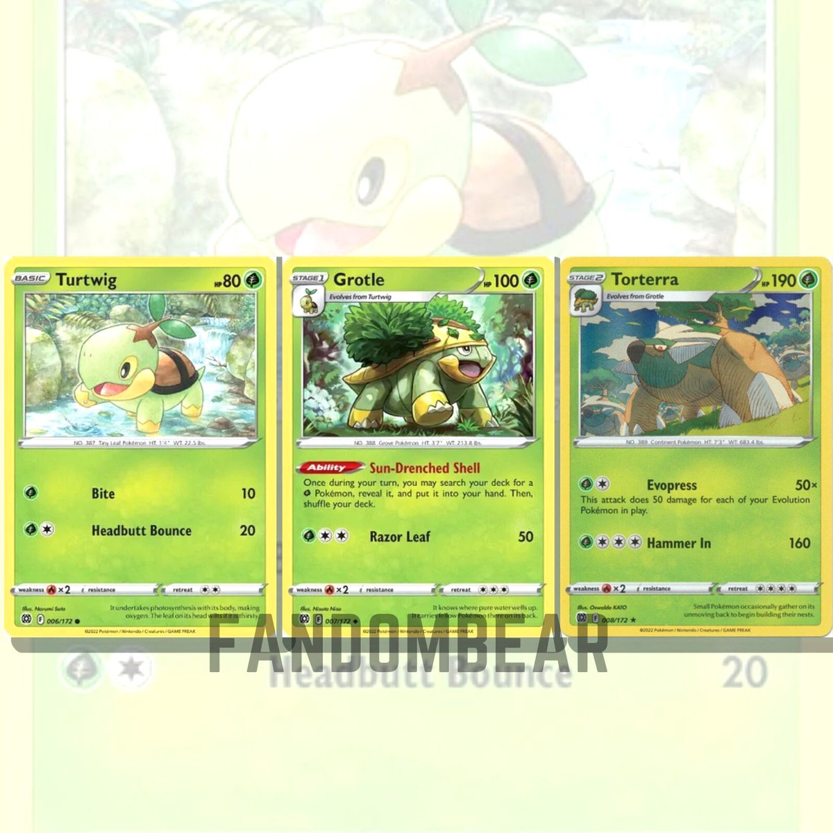 Torterra Mega Evolution Card Torterra Pokemon Marumiya Sticker Holo