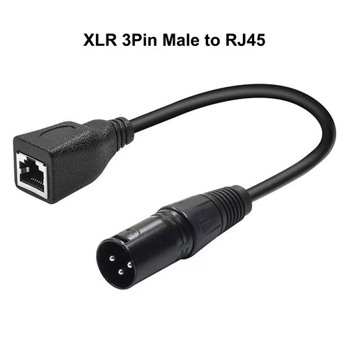XLR 3 Pin RJ45 Adapter Cable-XLR 3 Pin Male To RJ45 + XLR 3 Pin Female ...