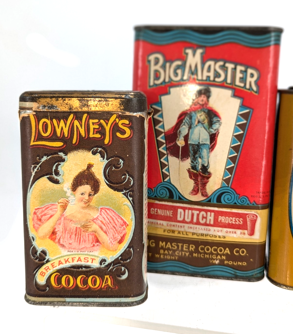 Early 20th Century Empty Cocoa Powder Tins: Rare 1910s Lowney's & More ...