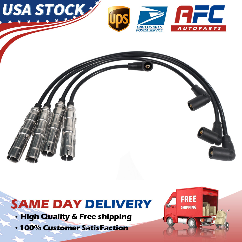 4* Set Of Ignition Lead Wires For VW Passat 1997-2011 1.6/2.0 8V ...