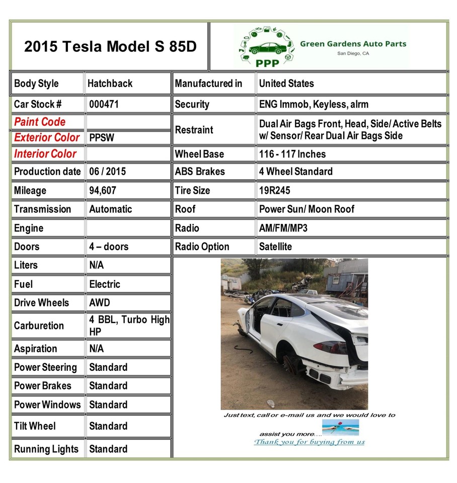 2015 TESLA Model S Power DC High Voltage Converter Module Unit Used | eBay