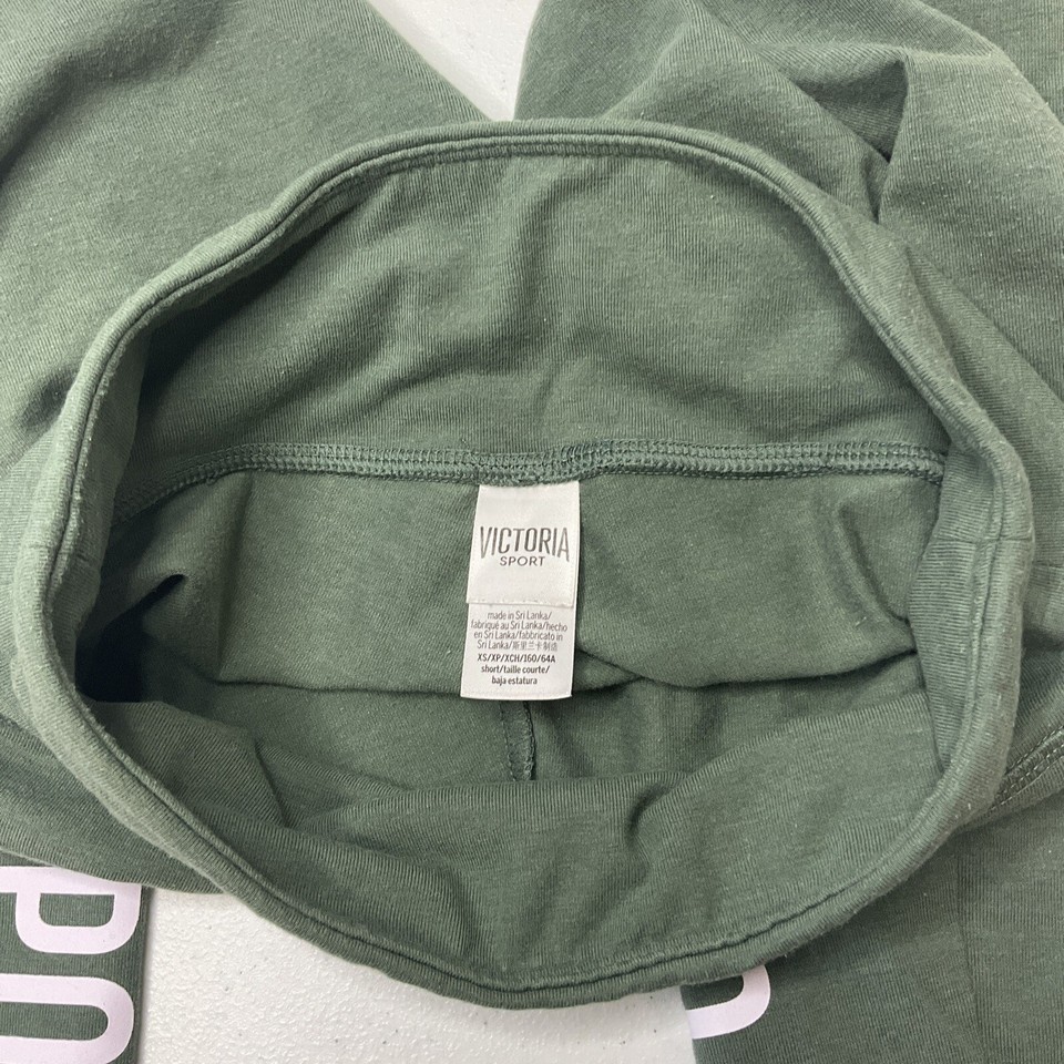 Victorias Secret Sport Leggings Athletic Fitness Sage Green Logo Women ...