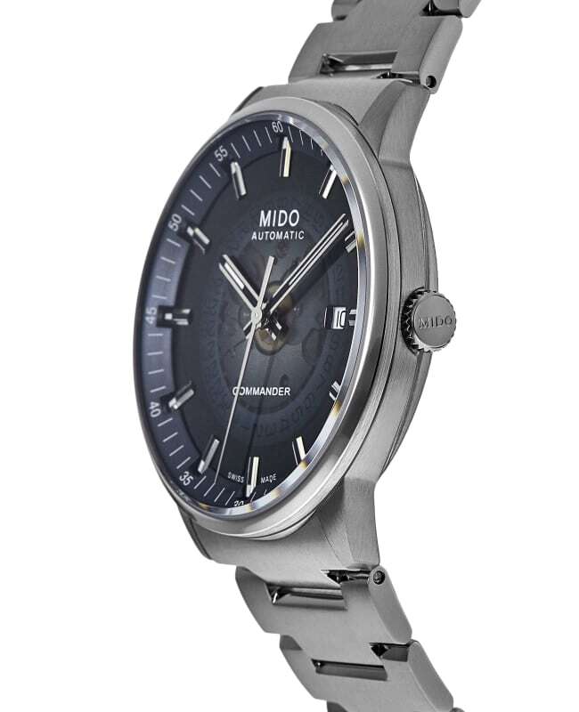 New Mido Commander Gradient Blue Dial Steel Men's Watch M021.407.11.411 ...