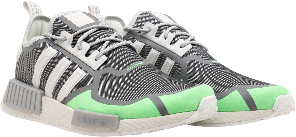 adidas NMD_R1 Grey Screaming Green for Sale | Authenticity Guaranteed ...