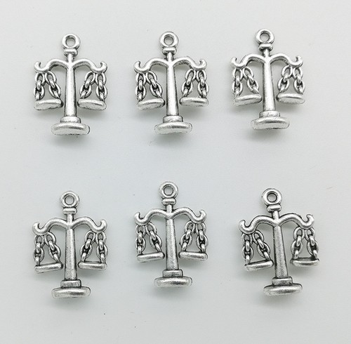 8/20pcs Scales Libra Charms Pendants Jewelry DIY For Bracelet Earrings ...