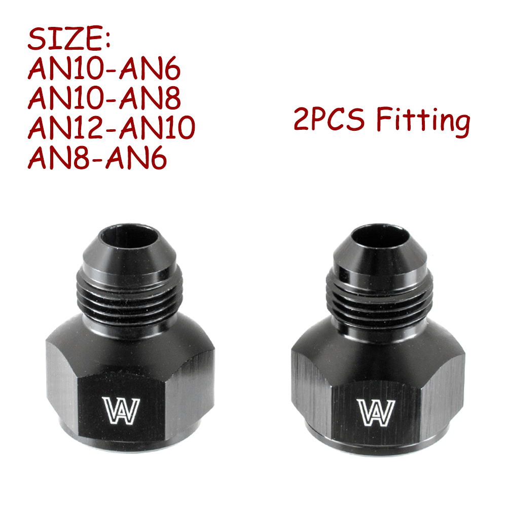 2X Female AN8 AN10 AN12 to AN6 AN8 AN10 Male Flare Reducer Hose Fitting ...