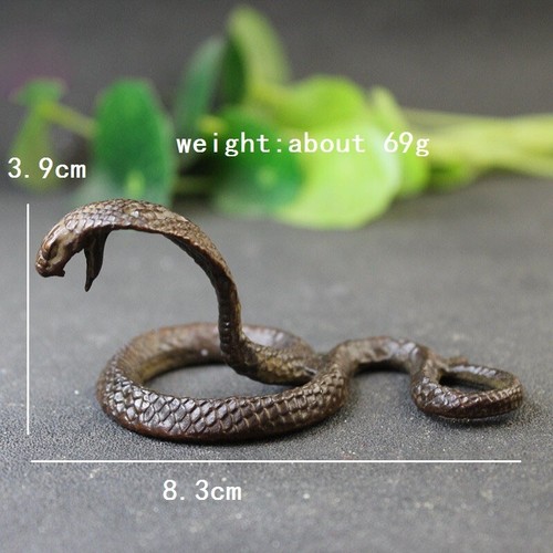 Pure Copper Snake Statue Ornament Tea Pet Animal Figurine Miniature ...