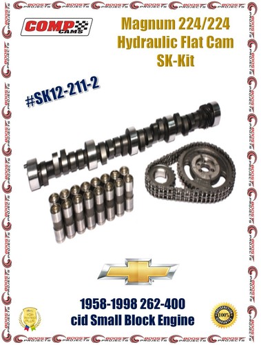 Comp Cams Magnum 224/224 Hydraulic Flat Cam SK-Kit For Chevy SBC 262 ...