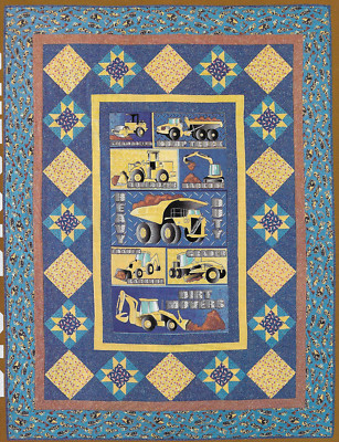 Big Diggers Construction Machines Quilt quilting pattern instructions ...