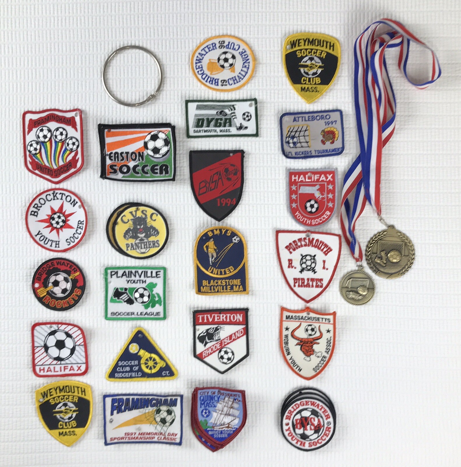 Vintage Massachusetts Youth Soccer Patches 33 Total 2 Medals Tournament ...
