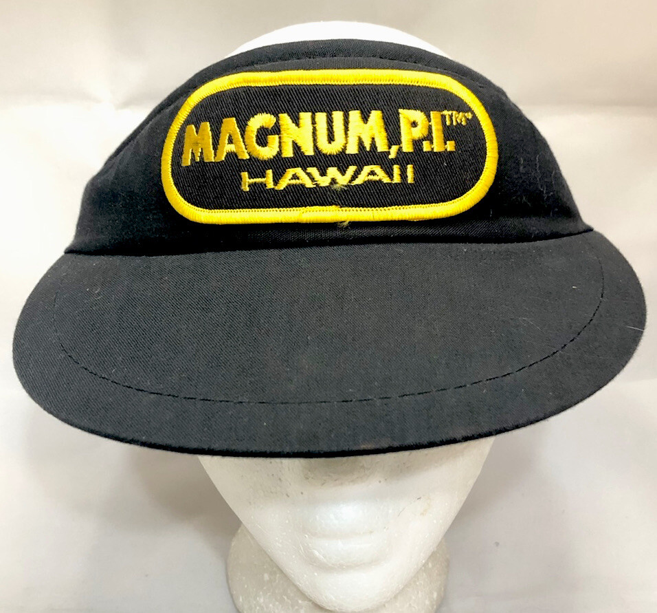 Vtg Magnum PI Visor Hawaii Patch Logo Hat Universal City Studios Cap TV ...