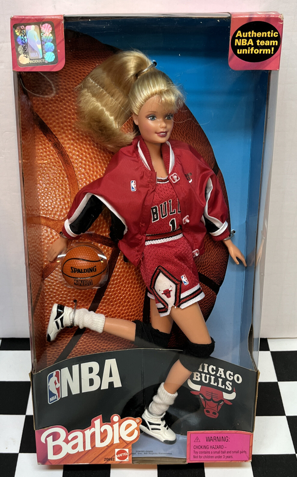 VTG 1998 NBA Barbie Doll Chicago Bulls in Authentic Team Uniform #20692 ...