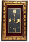Vintage 1960's Verichron Wall Clock Velvet Black & Gold Gilt Wood Frame ...