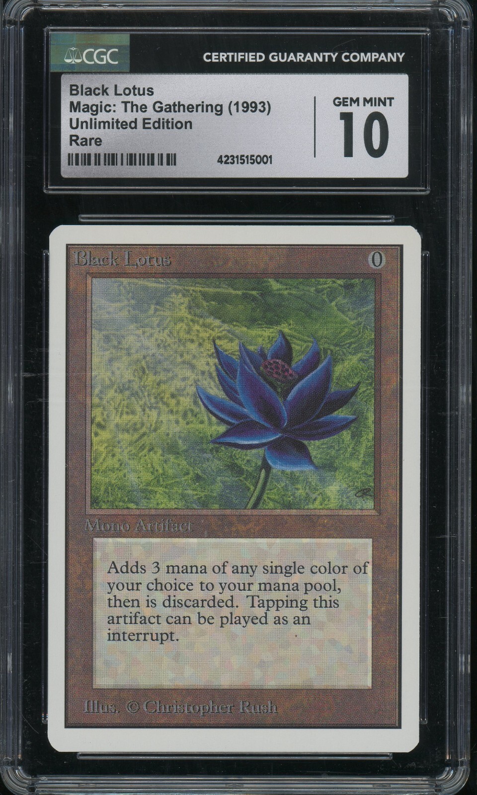 CGC 10 Gem Mint Unlimited - Black Lotus - MTG - Magic - (BGS 9.5 ...