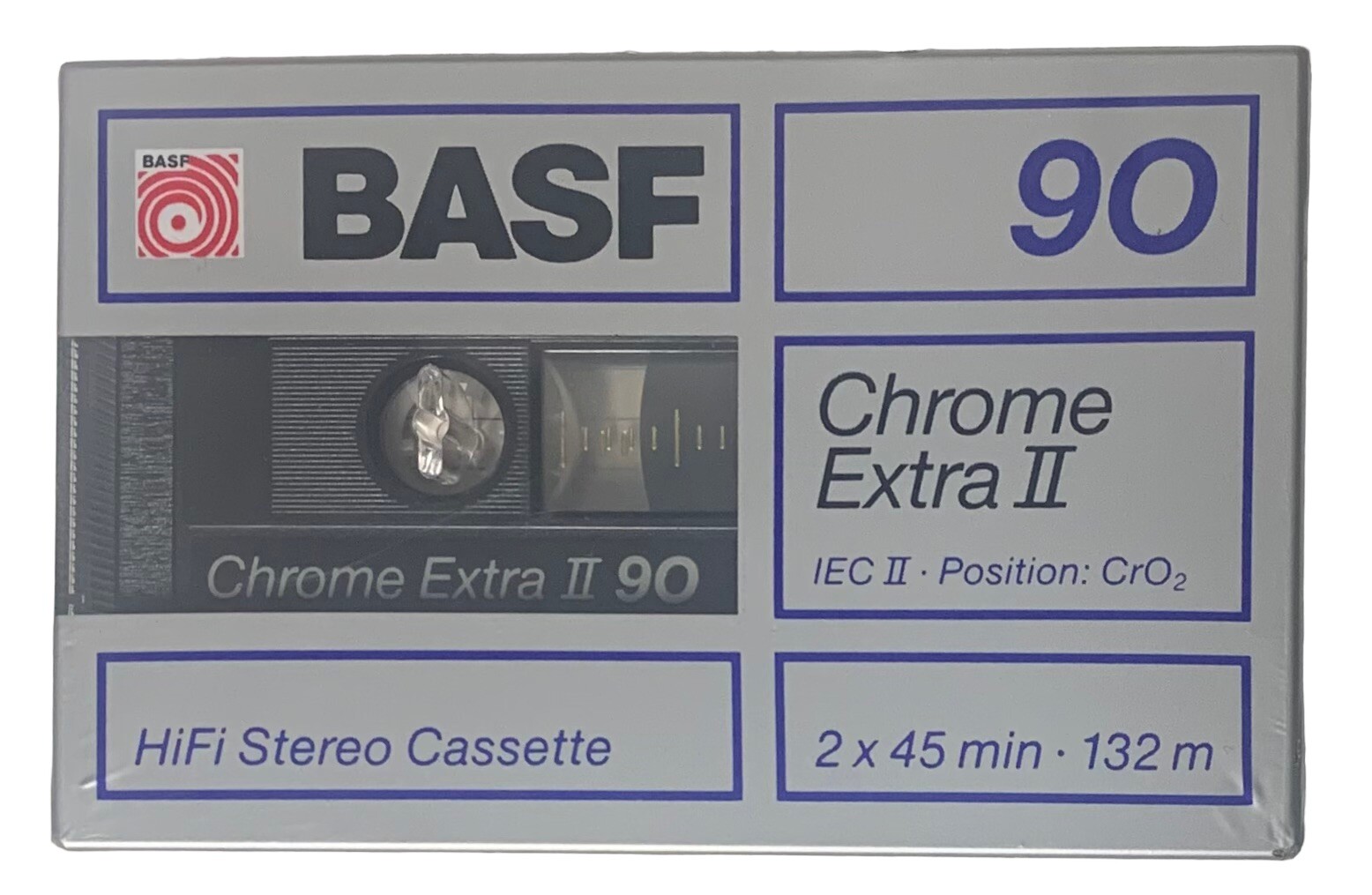 BASF Chrome Extra II 90 (x2) IEC II - Position CrO2 Audio Cassette Tape ...