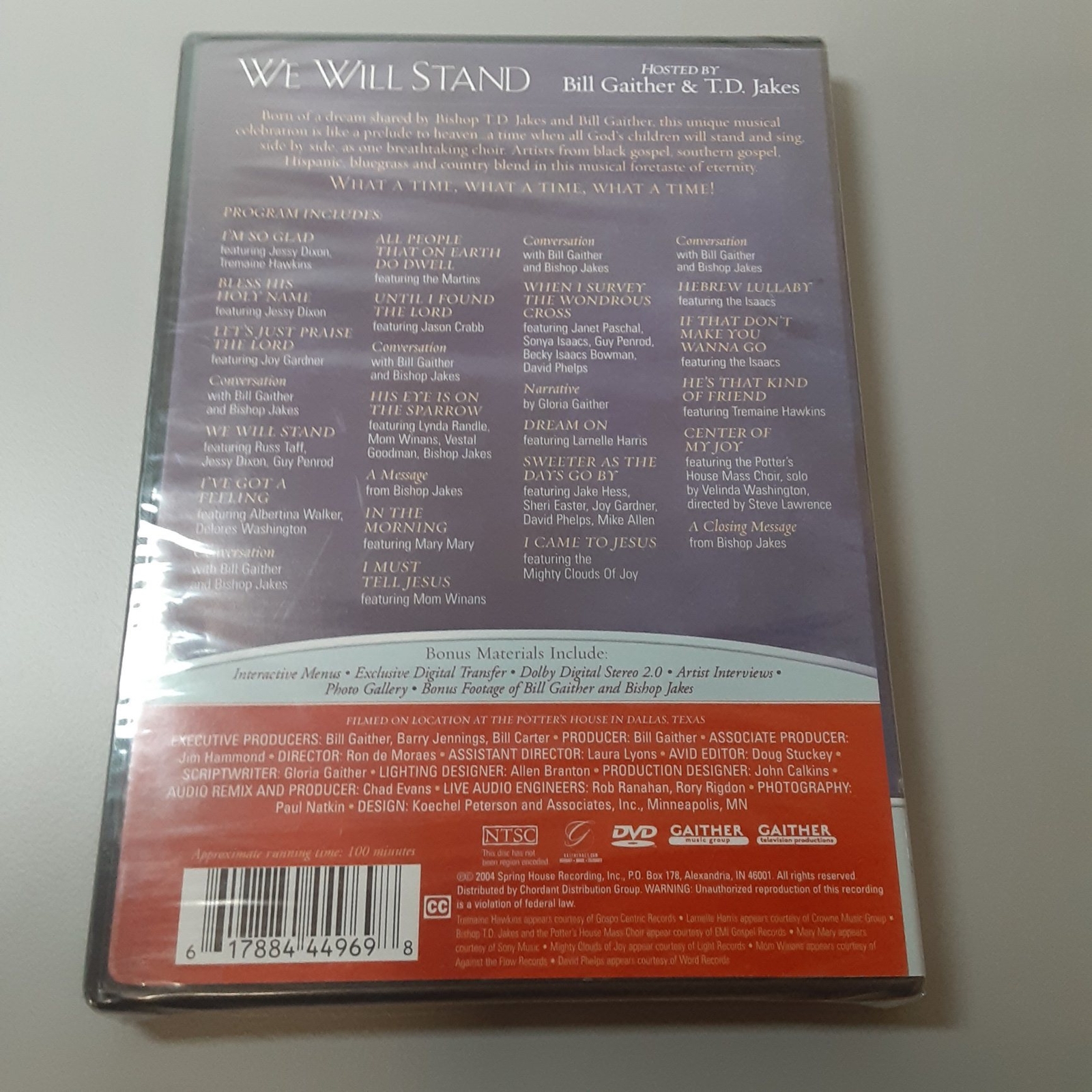 We Will Stand - With Bill Gloria Gaither (DVD, 2004) for sale online | eBay