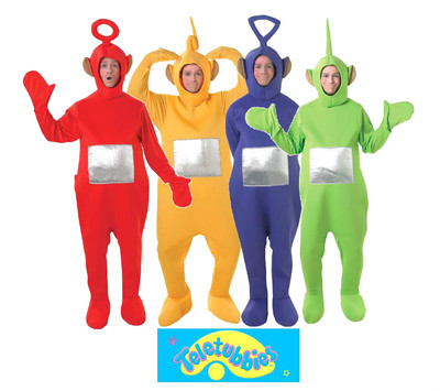 Official Adult TELETUBBIES Laa Laa Dipsy Po Tinky Winky TV Fancy Dress ...