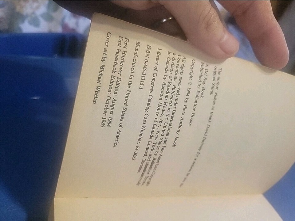 Bearing an Hourglass Piers Anthony Incarnations of Immortality PB | eBay