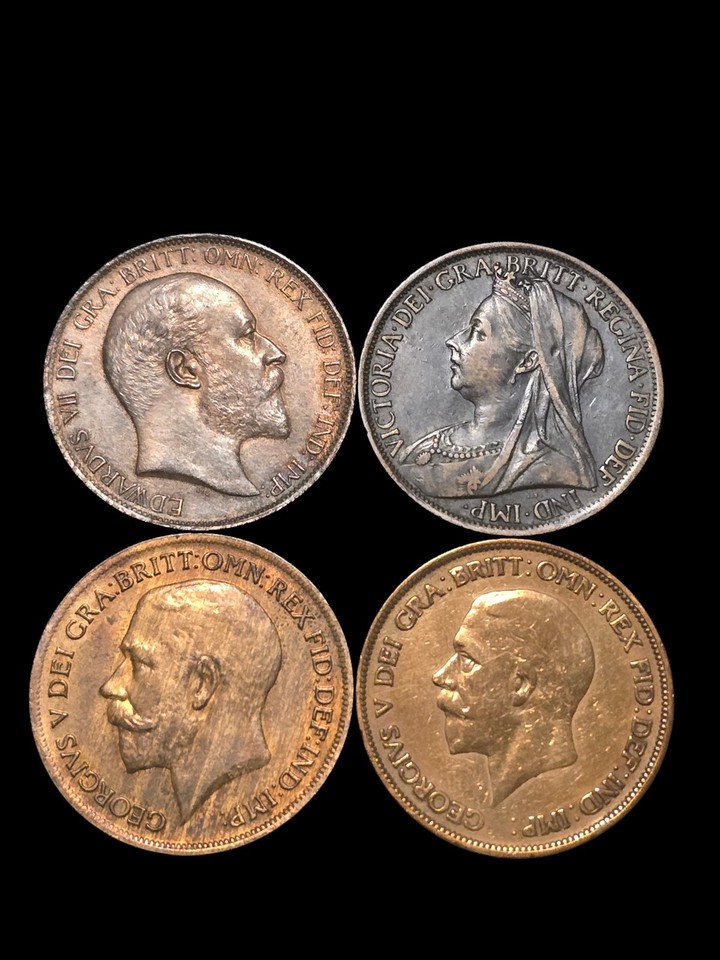 8 X High grade Penny Coins - 1901, 1902, 1920 To 1949 | eBay UK