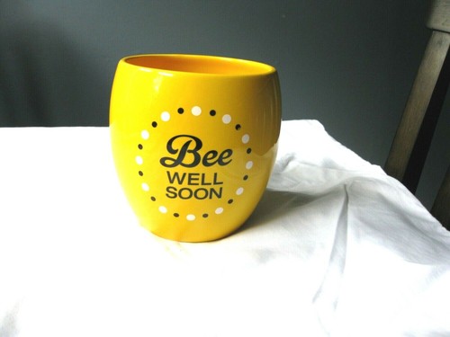 TELEFLORA GIFT BEE WELL SOON 5" TALL ROUND YELLOW VASE | eBay
