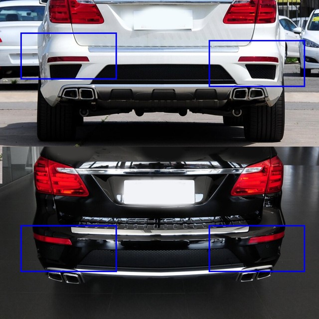 1Pair Rear Bumper Reflector #1668200474 Fit For Mercedes GL X166 GL450 ...