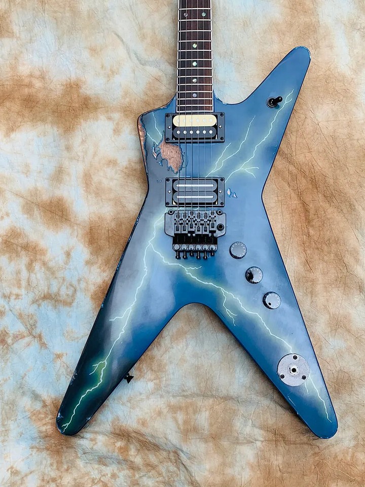 Hot Sale Aged/Relic, Dimebag Darrell, The Dean From Hell,Blue, Electric ...