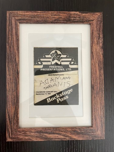 ADAM and THE ANTS Backstage Pass Calderone Concert Hall Sept 11, 1981 ...