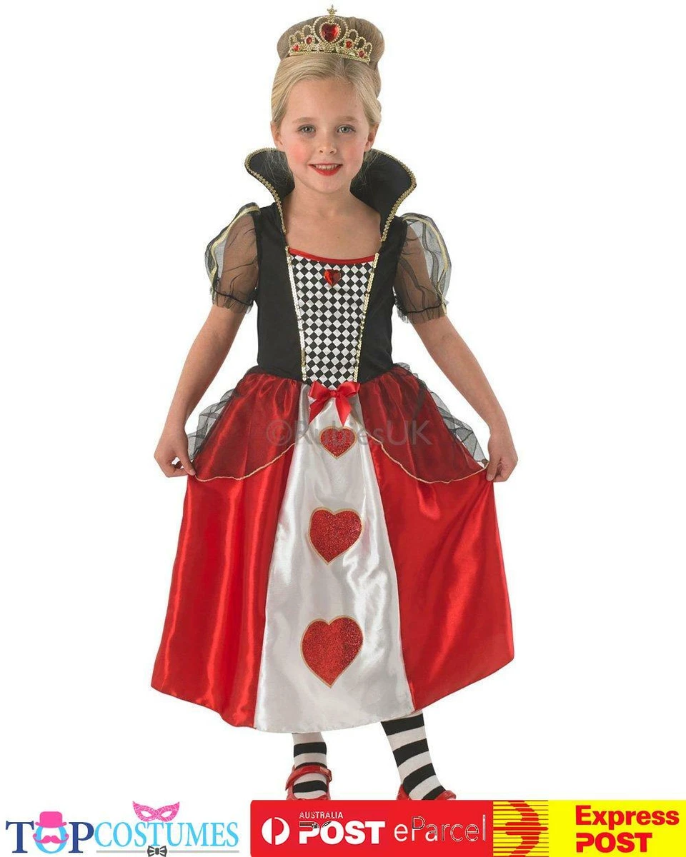 Alice In Wonderland Queen Of Hearts Costume For Kids