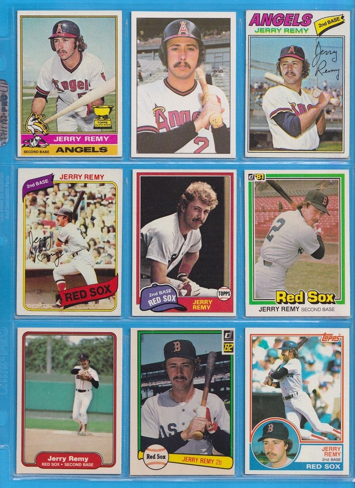 Jerry Remy Complete Career Lot (20 cards w/2 Rookies) Boston Red Sox ...