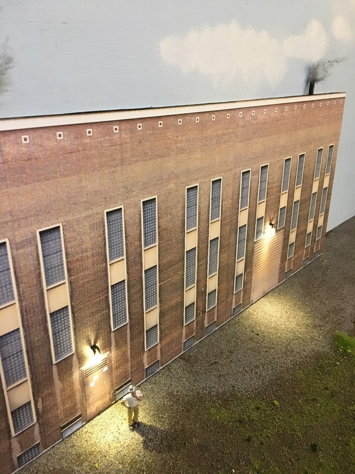 O Scale Scratch Built Industrial #4 Combo Building Front/Flat w/LEDs ...