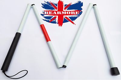 Lightweight Folding Visually Impaired Walking Stick White Aluminum ...