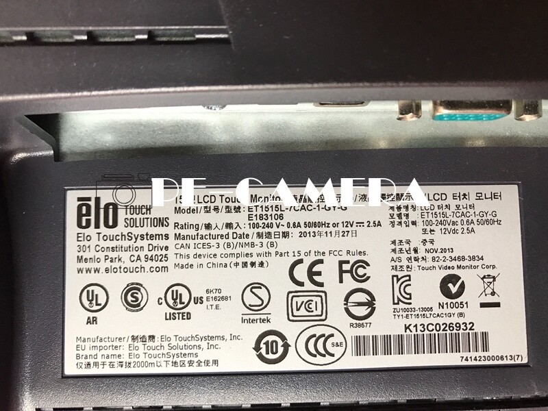 1PCS elo 15'' LCD ET1515L-7CAC-1-GY-G E183106 (3-month warranty/SHIP ...