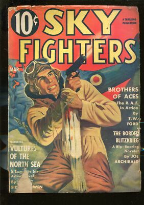 PULP: SKY FIGHTERS 3/1941-AIR WAR PULP-THRILLS-PISTOL-WWII -RAF PILOT ...
