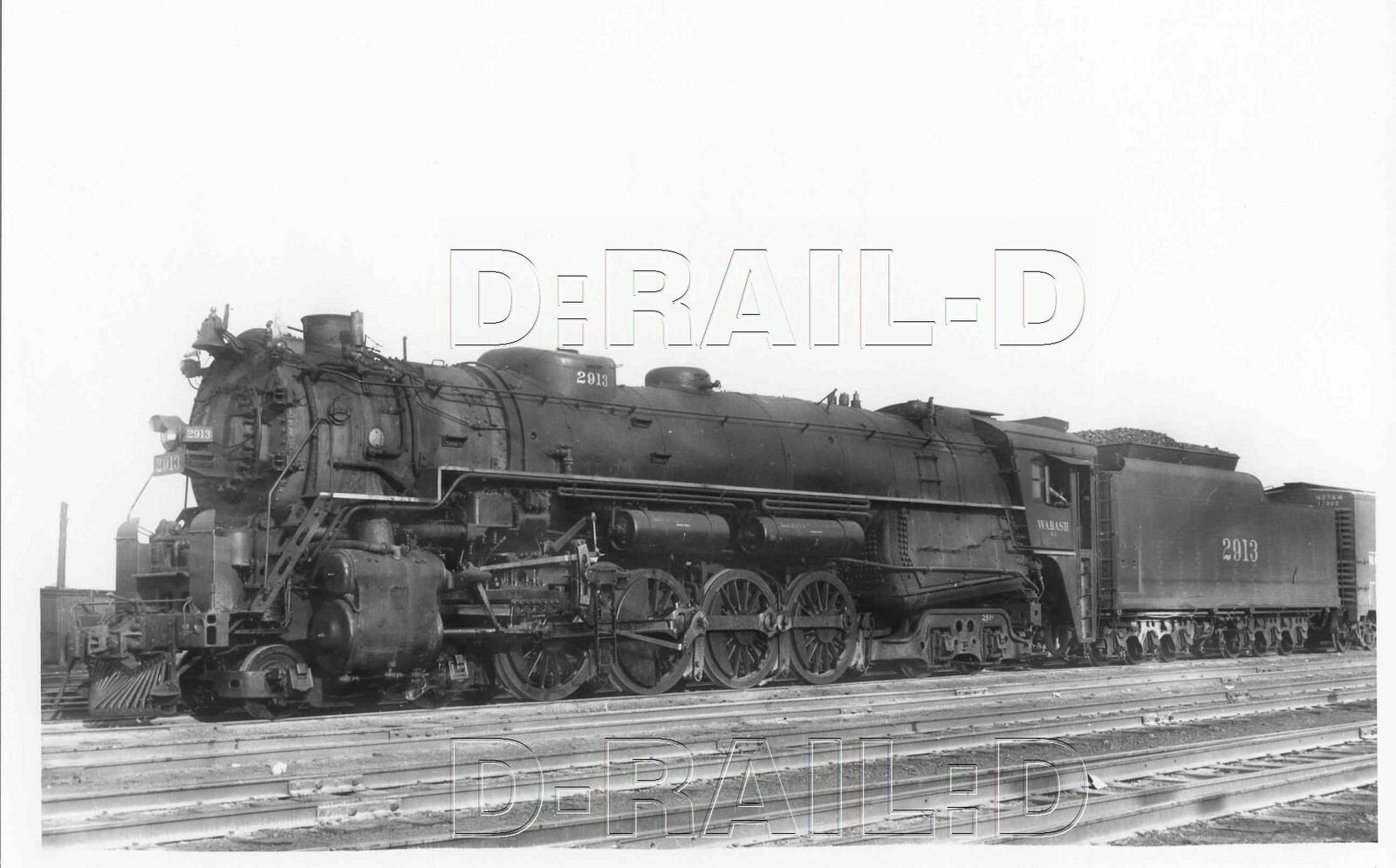 9BB070 RP 1938/60s? WABASH RAILROAD 4-8-4 LOCO #2913 BROOKLYN IL | eBay
