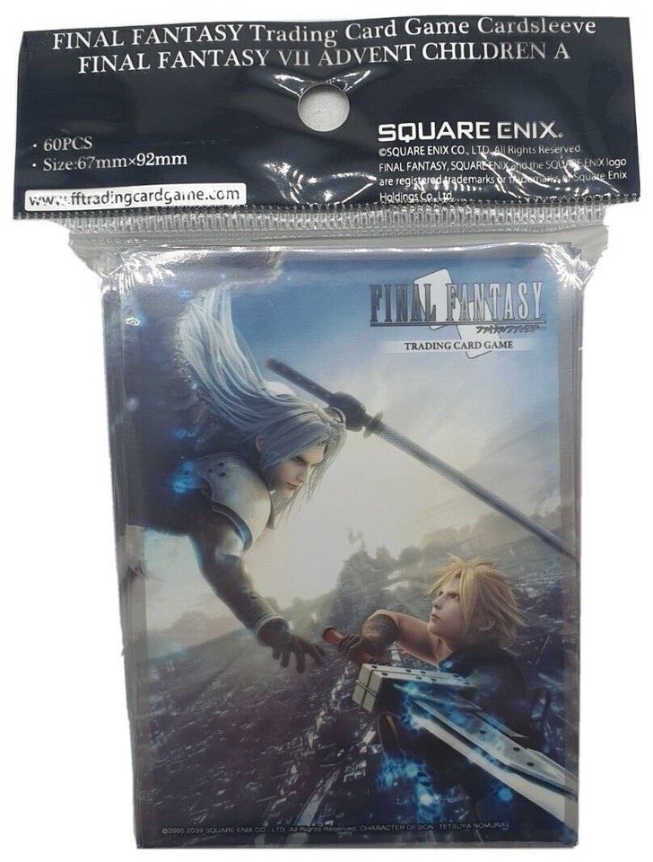 FINAL FANTASY TCG DECK PROTECTOR SLEEVES (10 PACK OF 60) NEW~ CLOUD ...