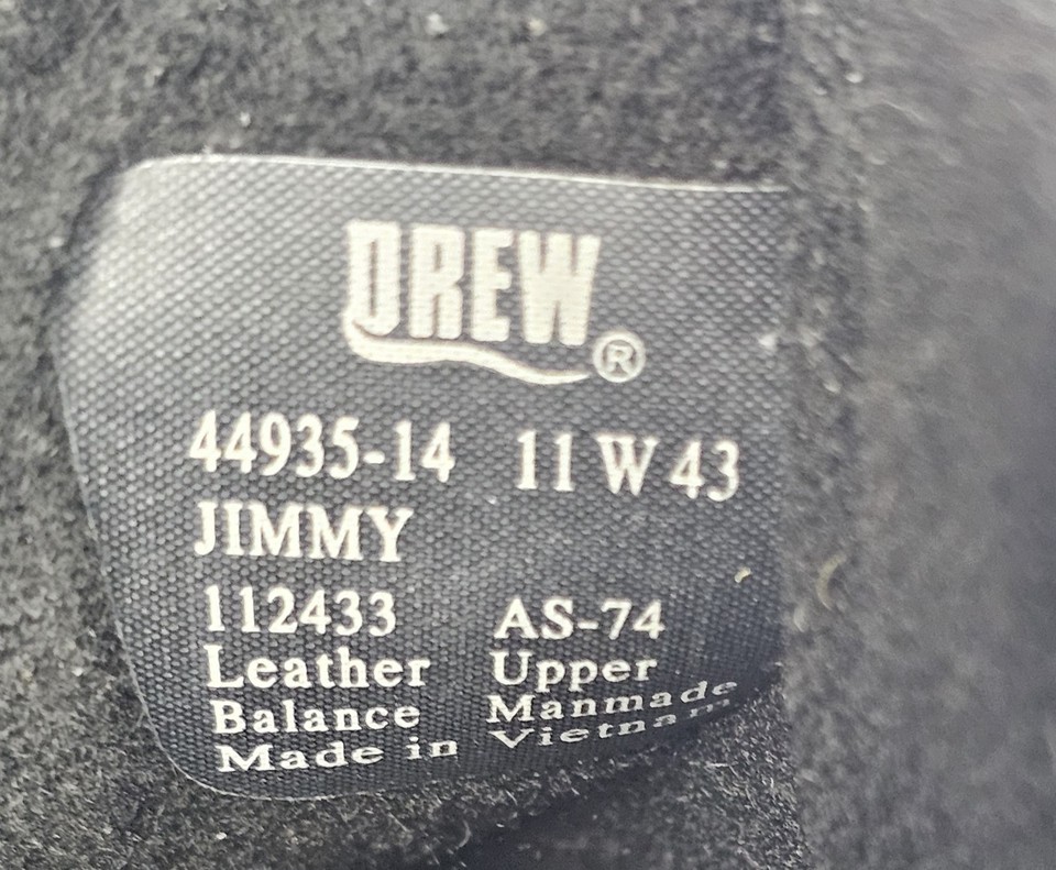 Drew Jimmy Sneakers Mens 11 Wide. Walking Shoes Strapped Black Leather ...
