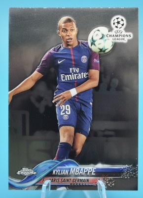 2017-18 Topps Chrome UCL Kylian Mbappe Rookie Card RC #41 PSG Real ...