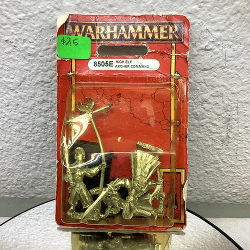 Warhammer Fantasy High Elf Archer Command metal OOP new in blister ...