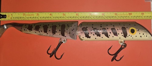 Vintage Allan Cole Swim Bait AC Plug Lure 12" Handmade Wooden Bait ...