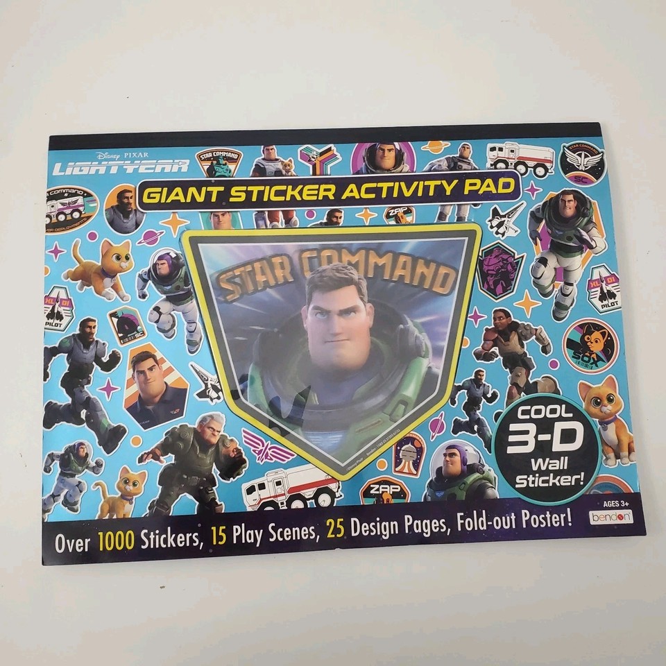 Giant Sticker Activity Pad OVER 1000 Stickers Toy Story Buzz Lightyear ...