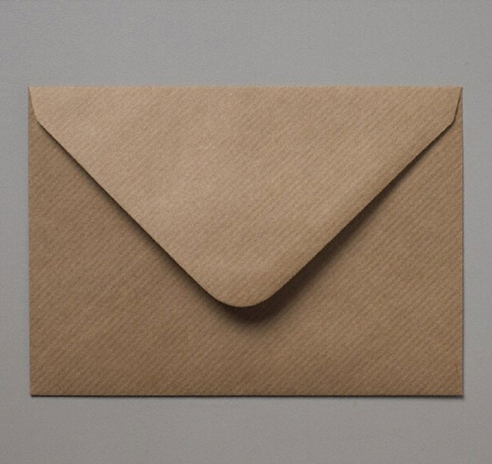Brown Ribbed Kraft Envelopes for Greeting Cards - FREE P&P UK- Premium ...