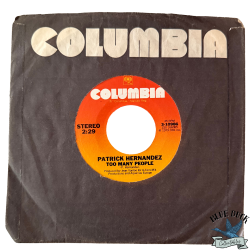 Patrick Hernandez - Born To Be Alive & Too Many People - 1979 Columbia ...