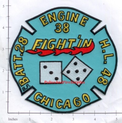 Illinois - Chicago Engine 38 Truck 48 Battalion 28 IL Fire Dept Patch ...