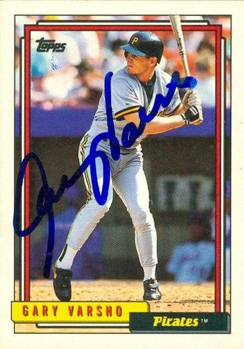 Gary Varsho autographed Baseball Card (Pittsburgh Pirates) 1992 Topps ...