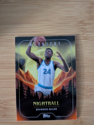 2024 topps midnight basketball Brandon Miller nightball /75 | eBay