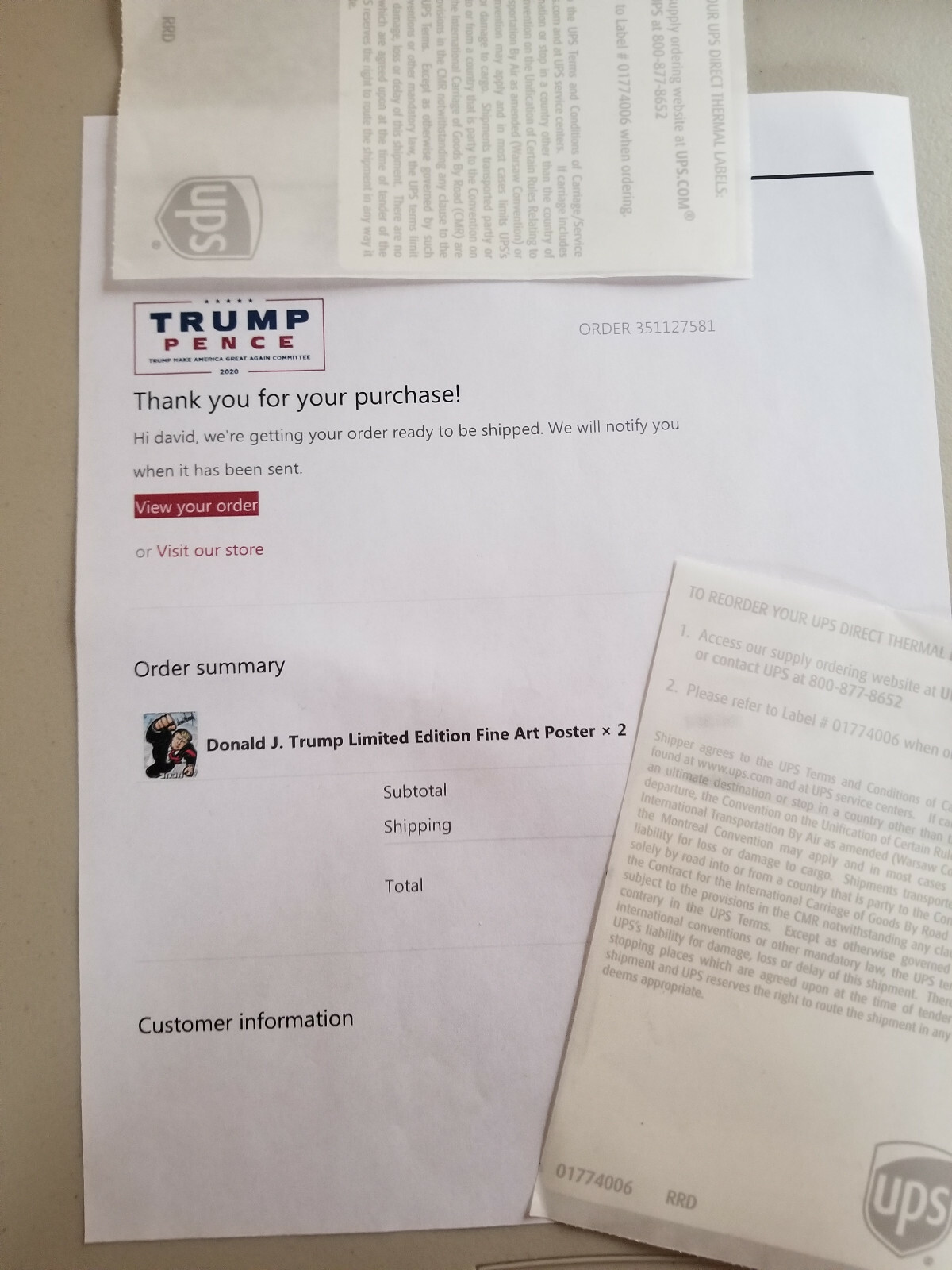 Official Donald J. Trump Limited Edition Fine Art Poster Keep America ...